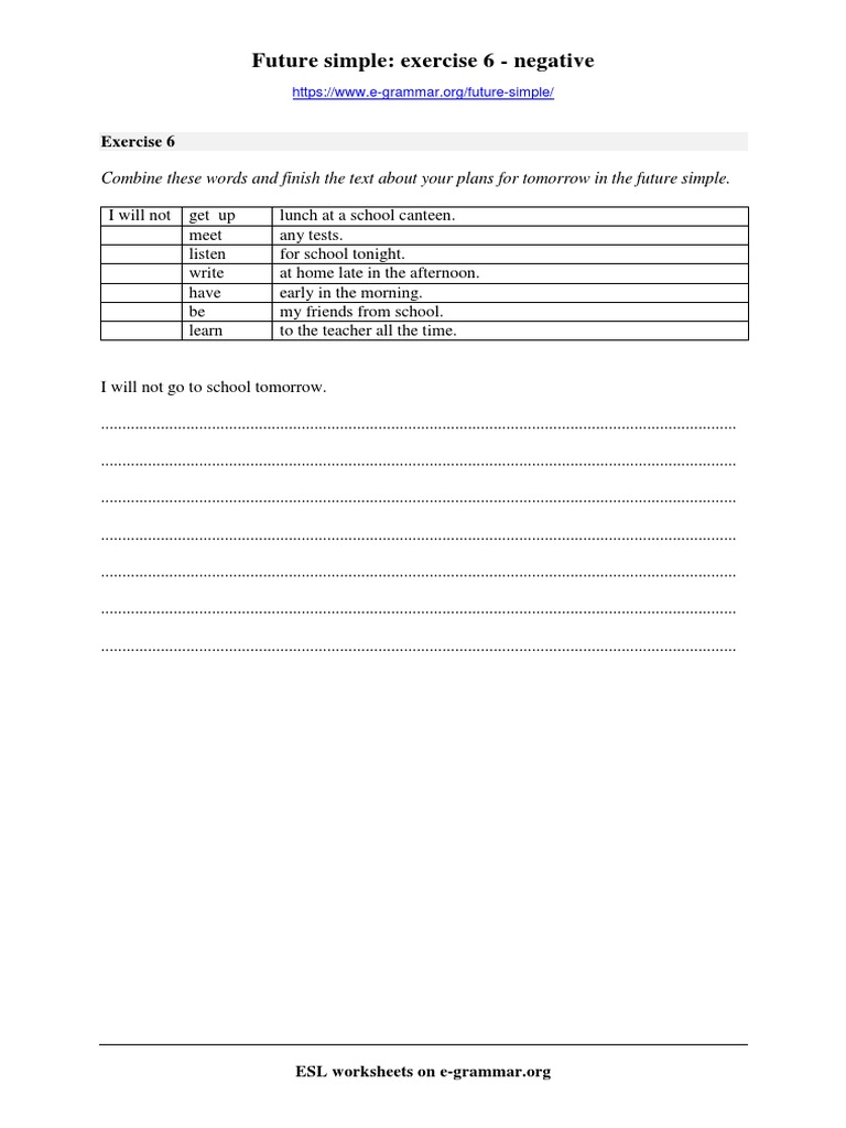 Future Simple - Negative 2 | PDF | Linguistics | Cognition