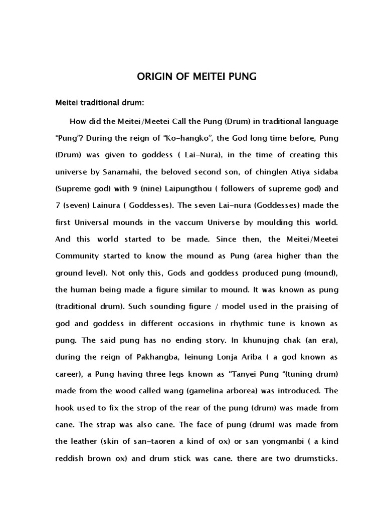 Origin of Meitei Pung | PDF | Headgear