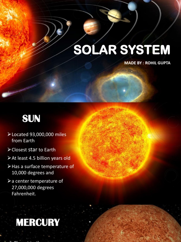 An Informative Overview of the Eight Planets in Our Solar System | PDF
