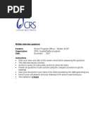 UN Written Assessment Test Samples | PDF | Evaluation | Business
