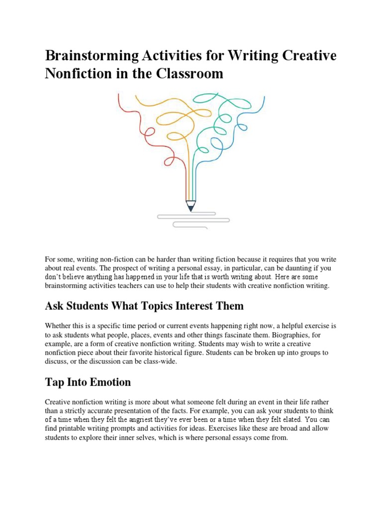 Brainstorming Worksheets For Creative Writing Creative Writing
