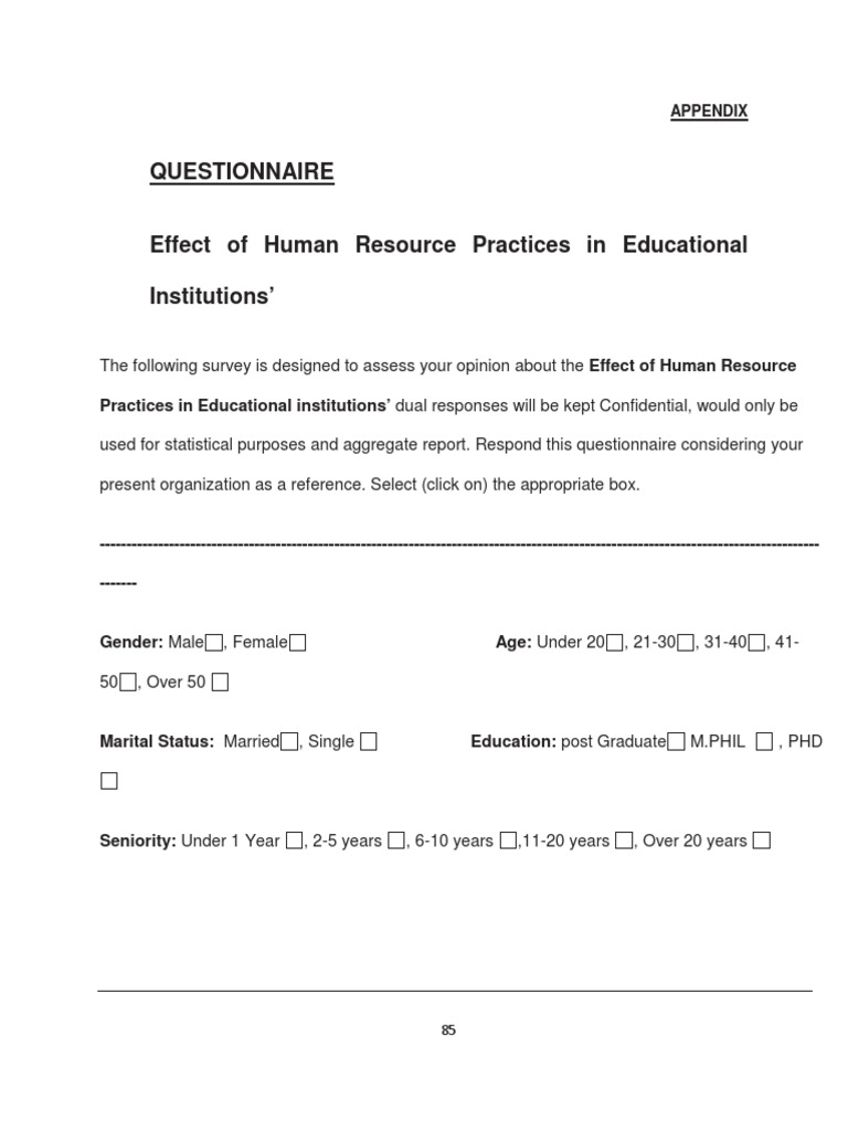 12 Questionnaire | PDF | Performance Appraisal | Employment