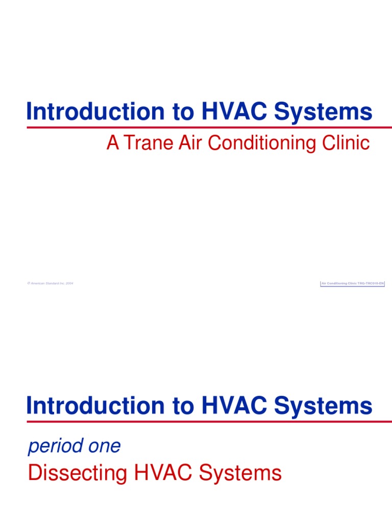 Introduction To HVAC Systems | PDF | Air Conditioning | Domestic Implements