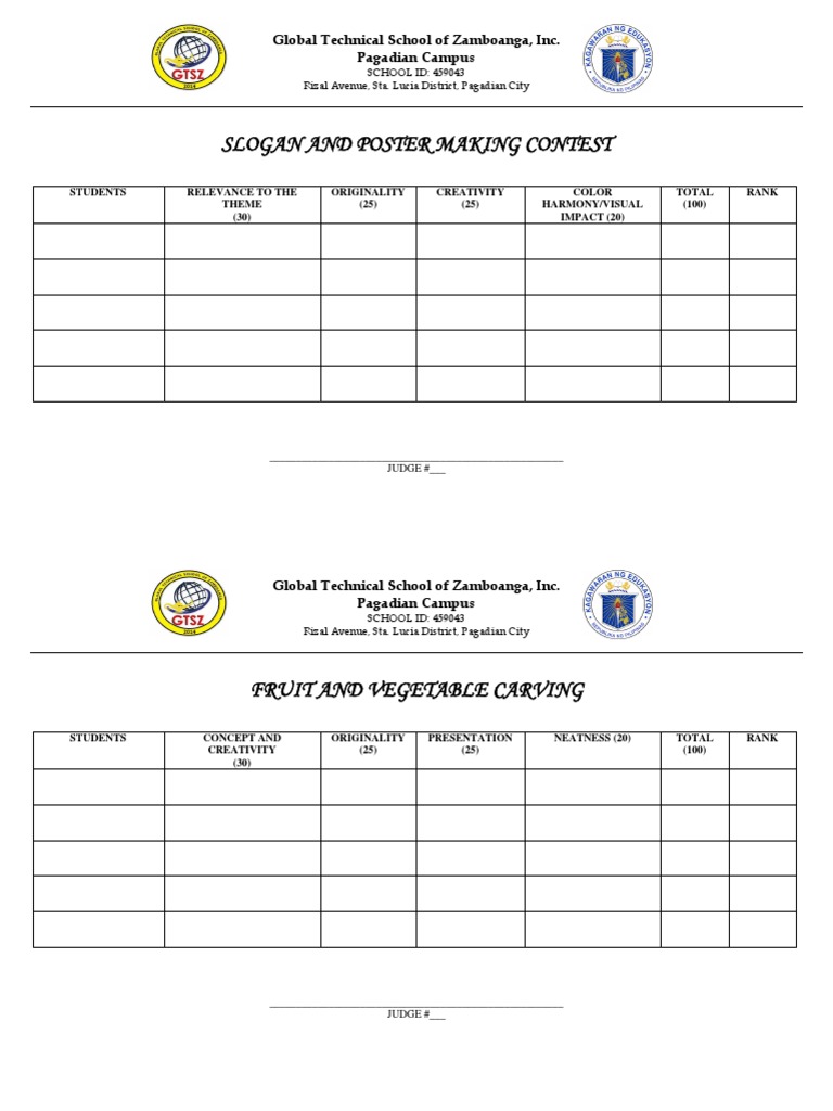 Slogan and Poster Making Contest | PDF