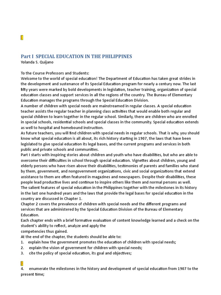 Introduction To Special Education | PDF | Special Education | Inclusion ...