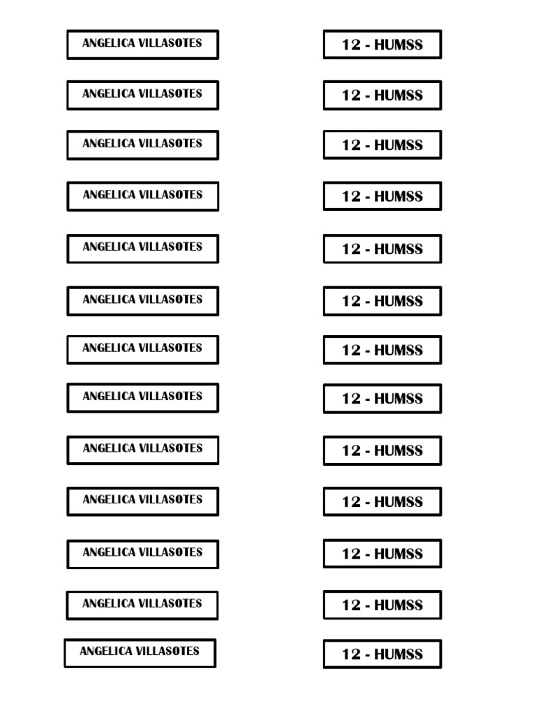 Name Label PDF