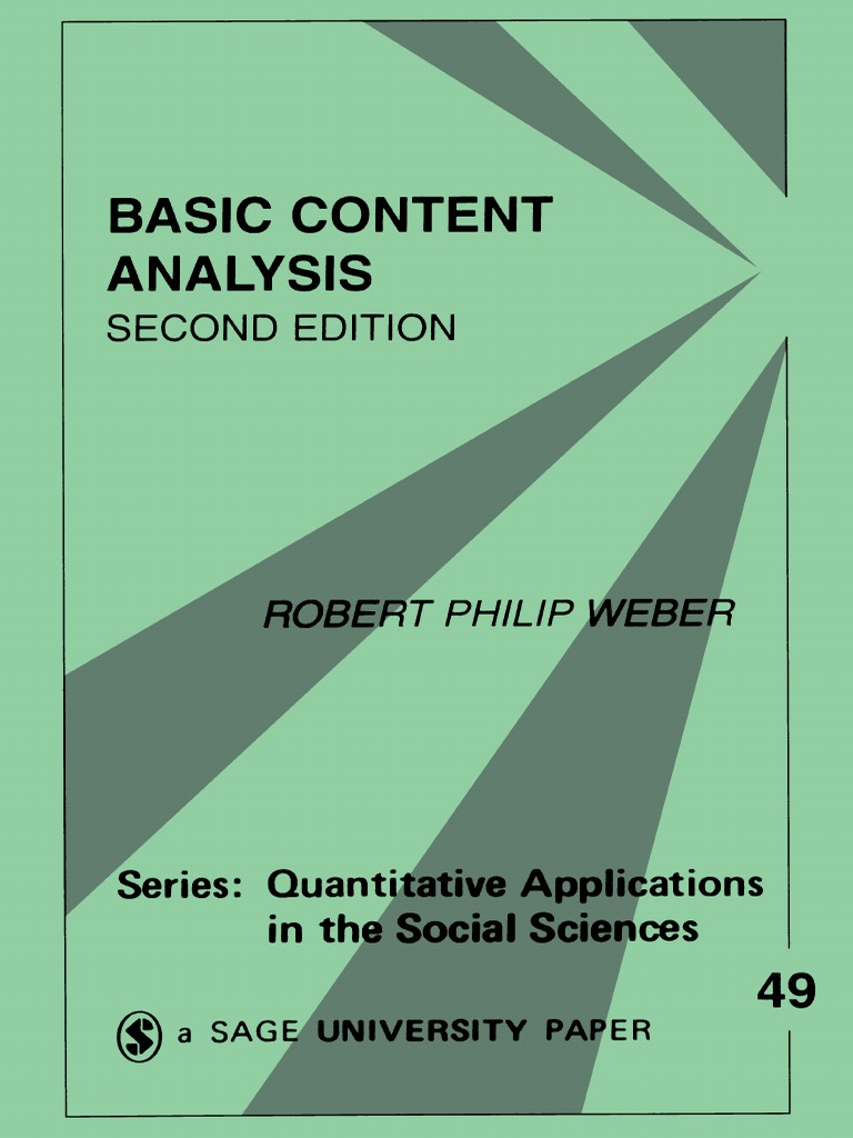 (Robert Philip, Weber) Basic Content Analysis (B-Ok - CC) | PDF | Validity (Statistics) | Data ...
