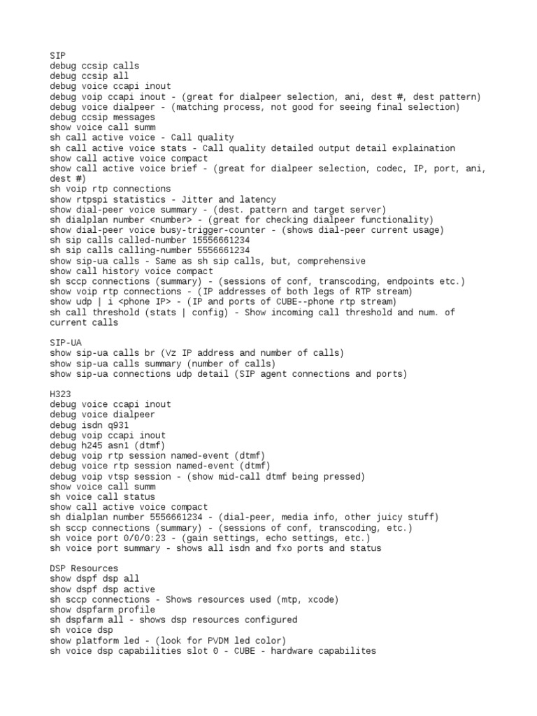 Debug Commands Cube | PDF