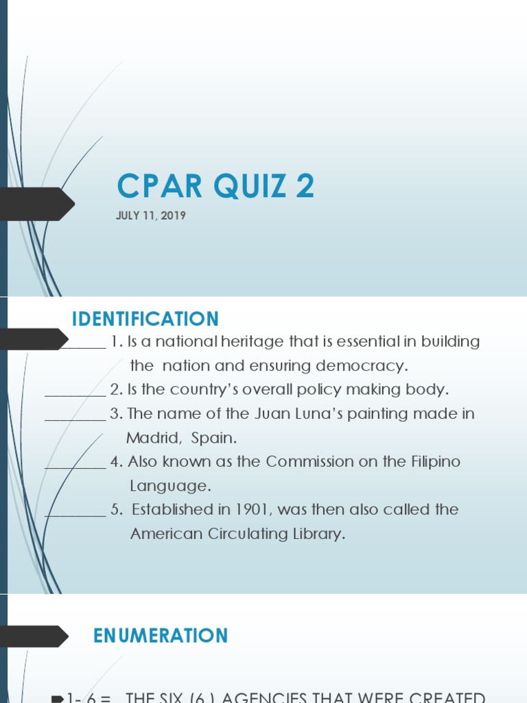 Cpar Quiz 2 | PDF