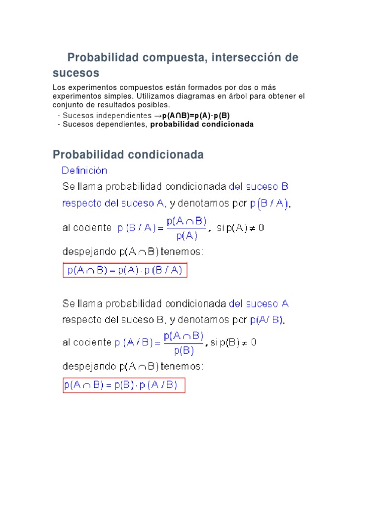 Probabilidad Compuesta | PDF