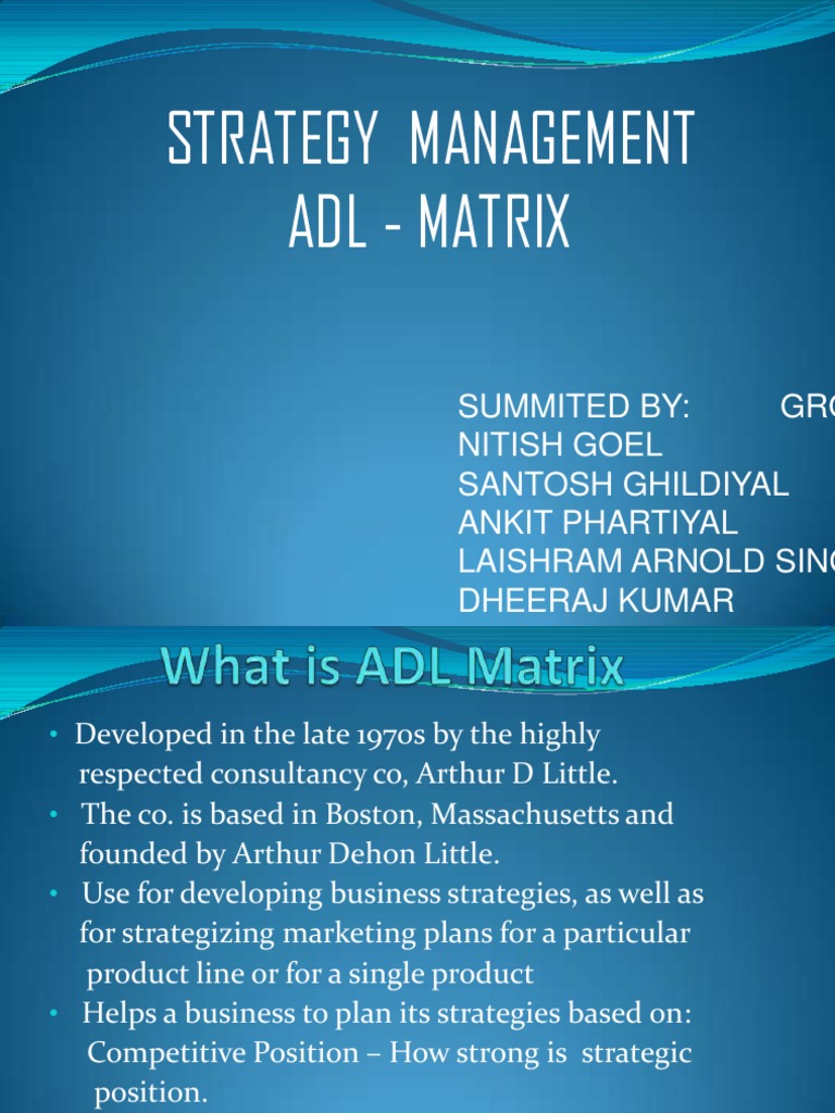 Adl Matrix | PDF | Competition | Strategic Management