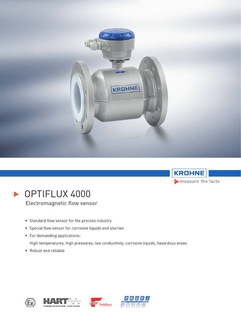 Optiflux 4000: Electromagnetic Flow Sensor | PDF | Flow Measurement ...