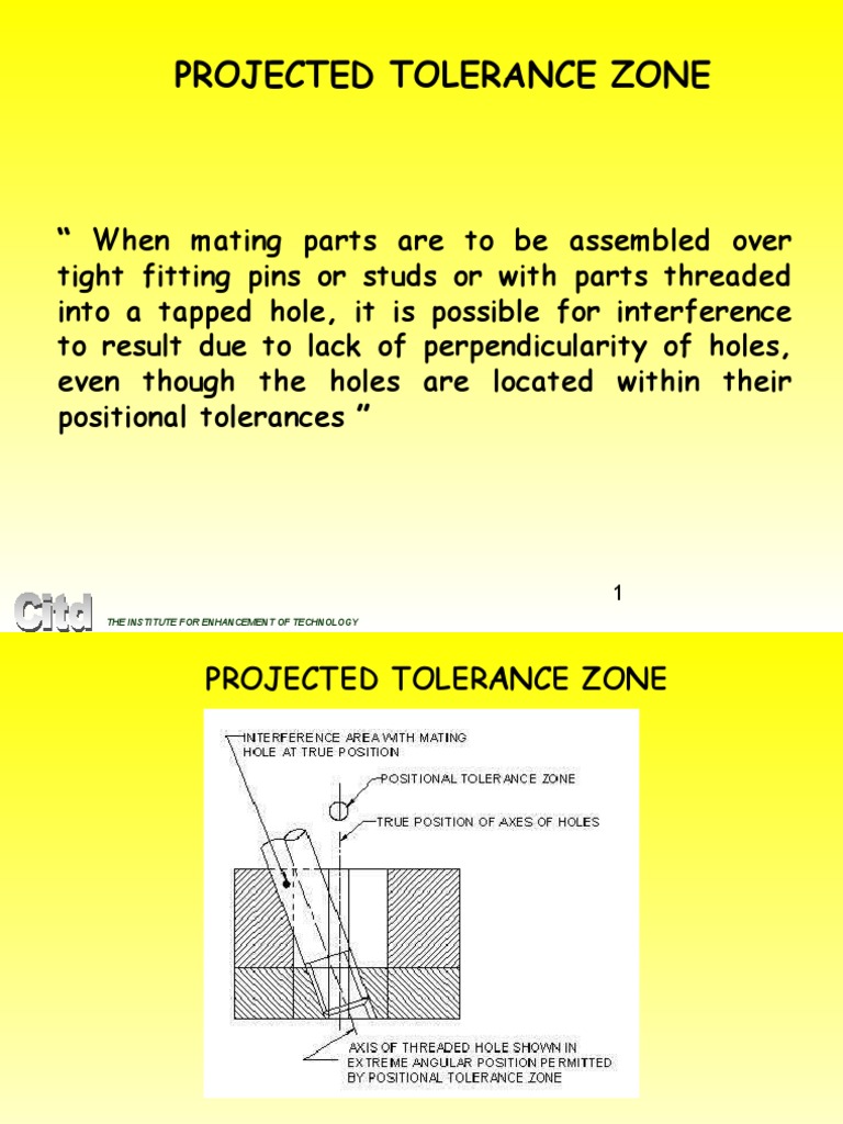 Projected Tolerance Zone Explained | PDF | Engineering Tolerance ...