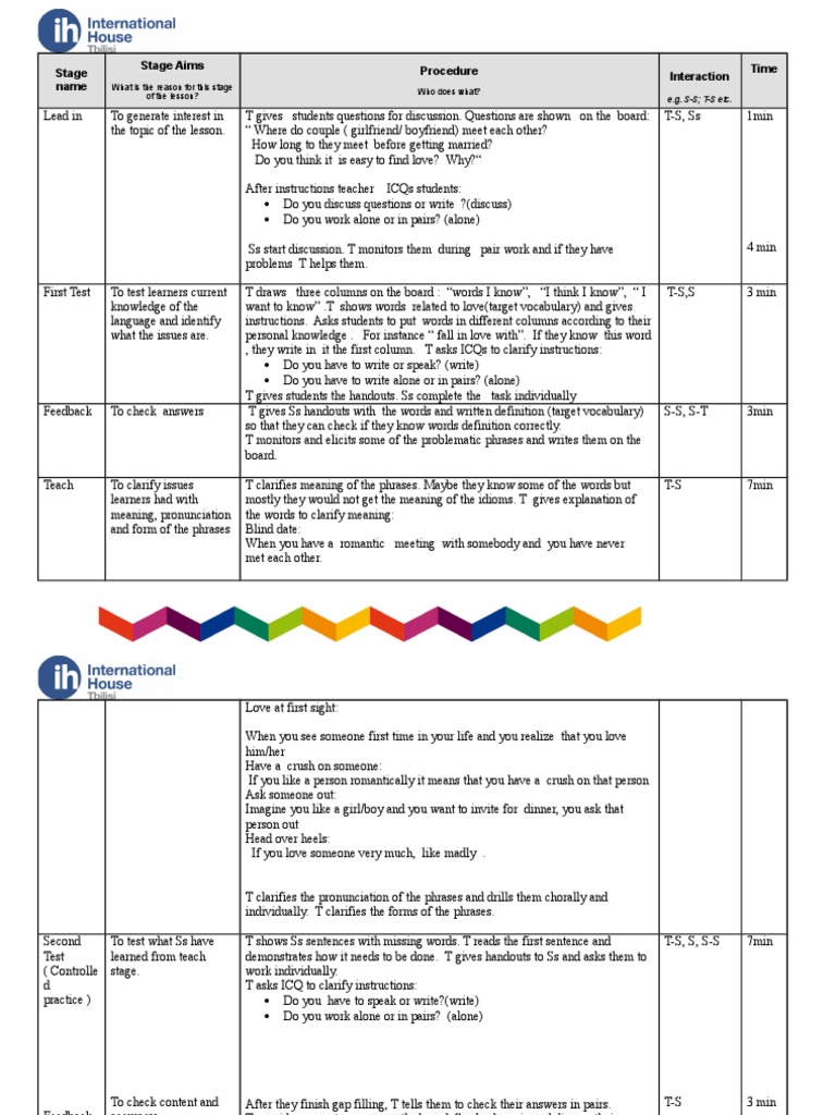 TP 2 Lesson Plan Procedure | PDF | Vocabulary | Lesson Plan