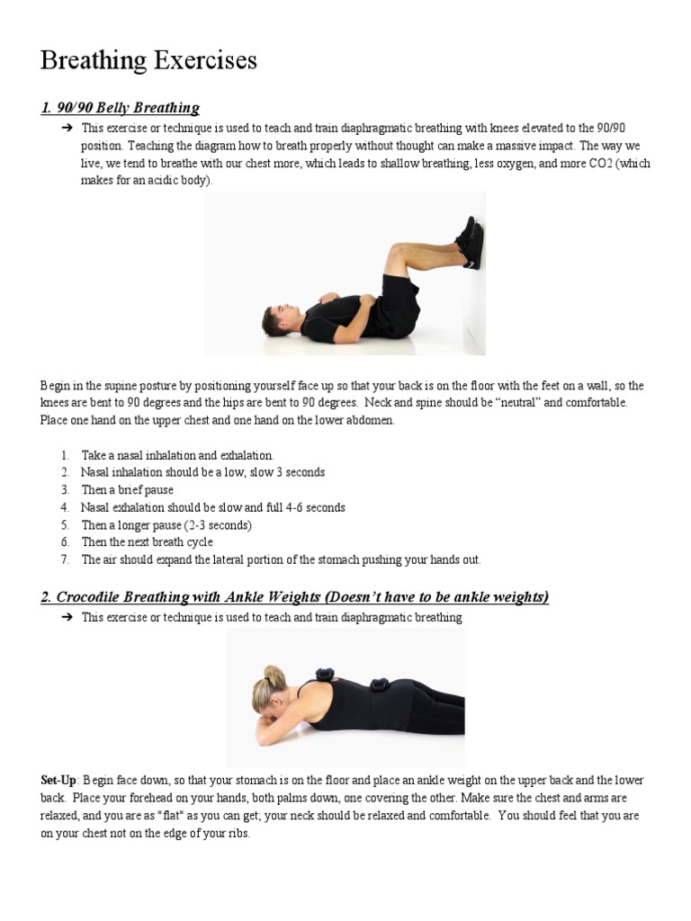 Breathing Exercises | PDF | Breathing | Thorax