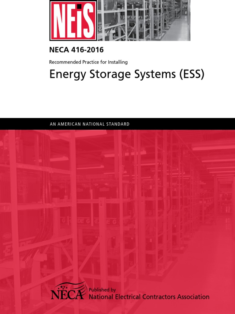 NEIS Recommended Practice For Installing Energy Storage Systems NECA ...
