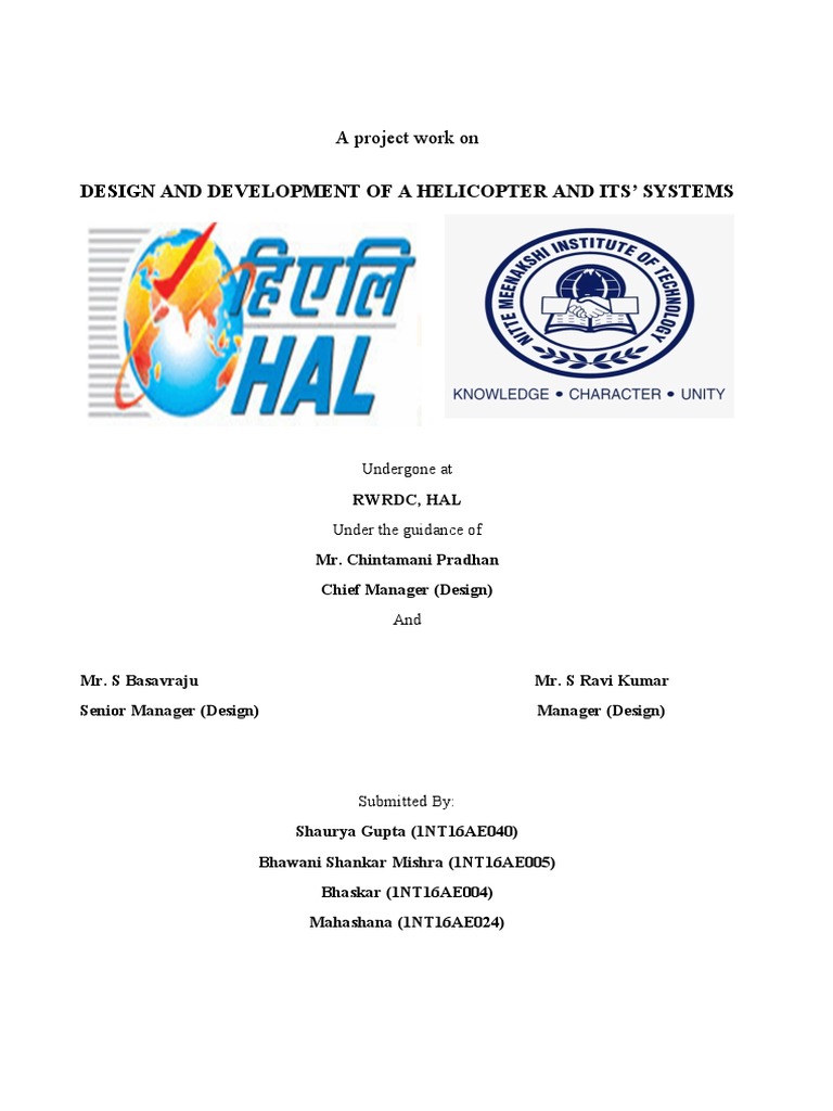 Design and Development of A Helicopter | PDF | Helicopter Rotor ...