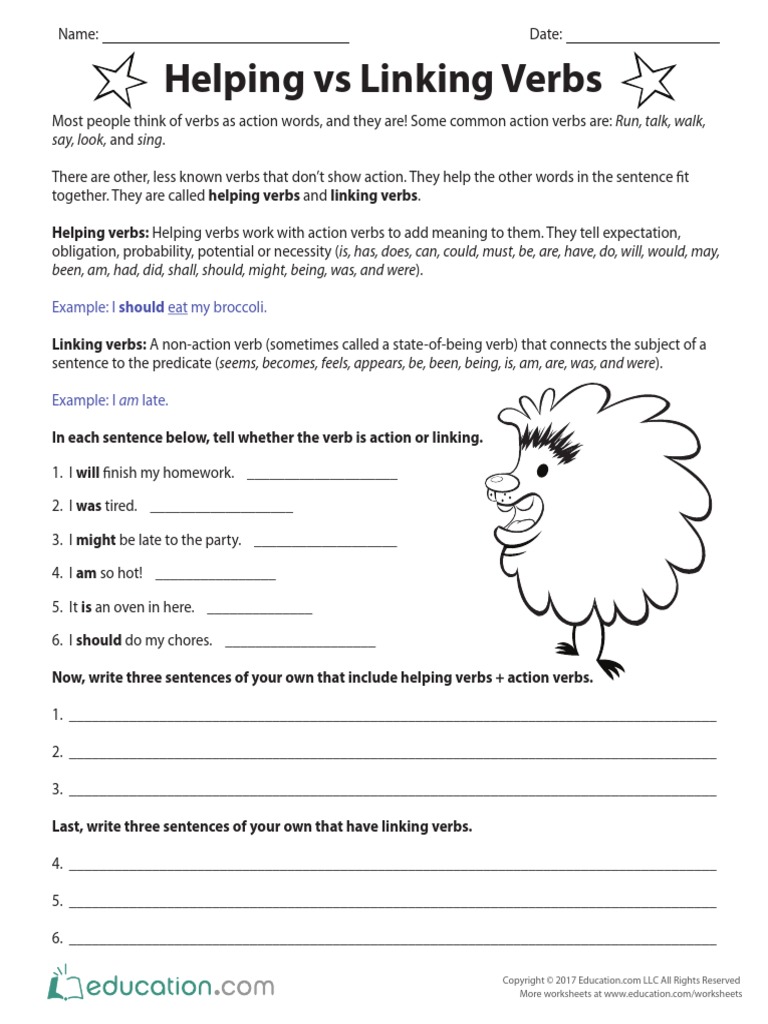 Helping Vs Linking Verbs | PDF