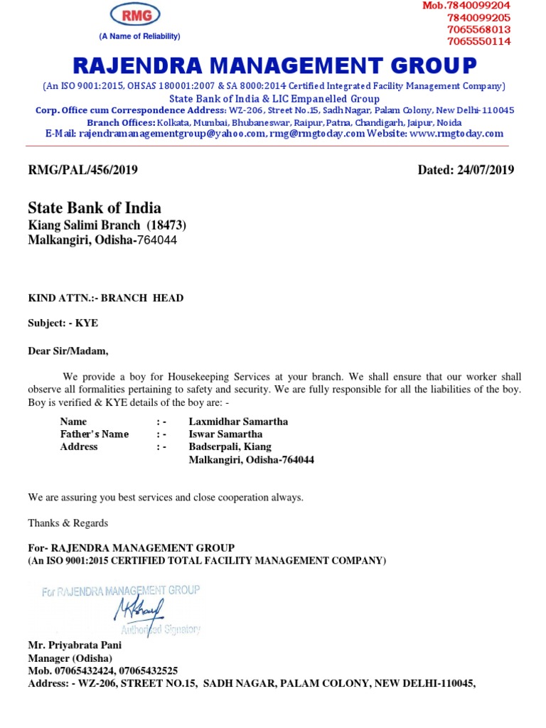 Rajendra Management Group: State Bank of India | PDF