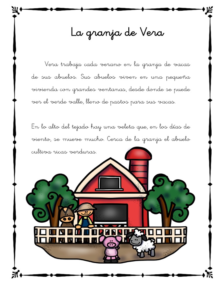 Cuentos Con Fonemas La Letra "V" La Granja de Vera PDF | PDF