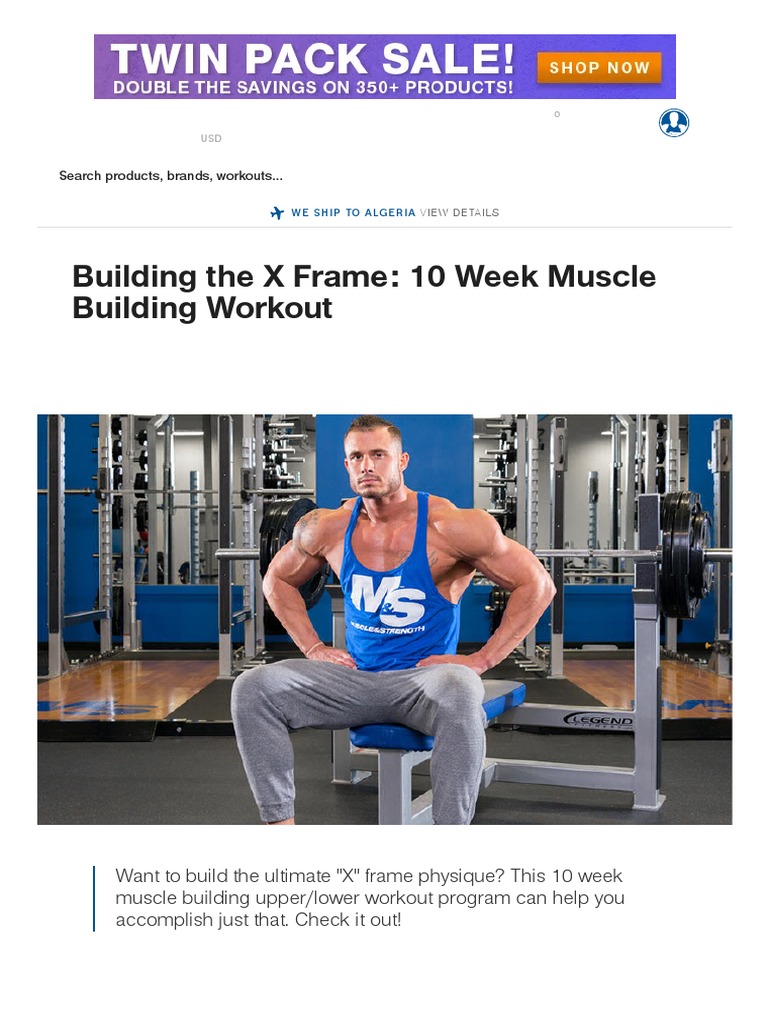 Building The X Frame - 10 Week Muscle Building Workout | PDF | Hobbies ...