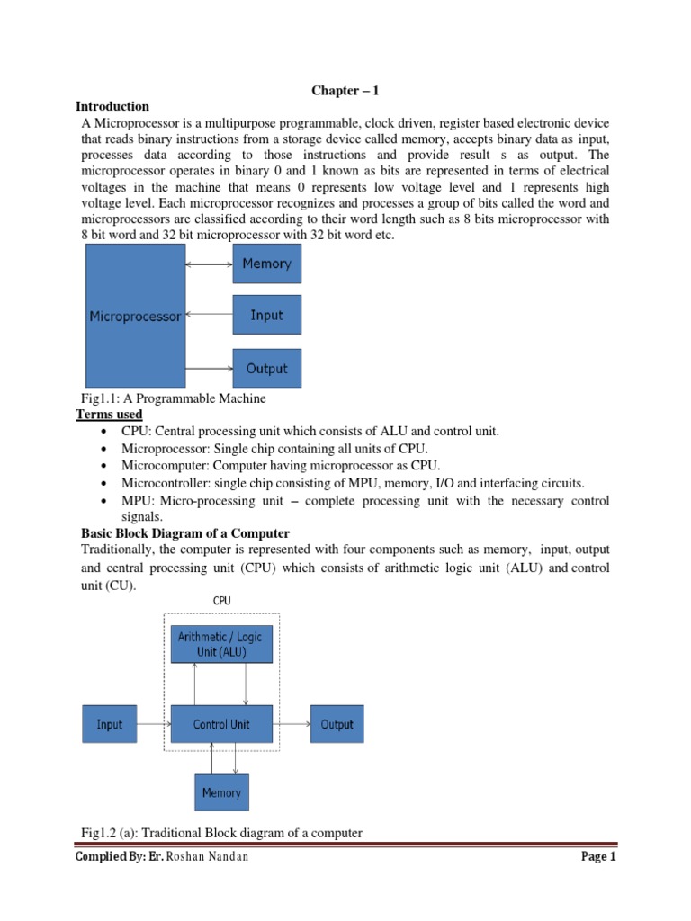 Chapter 1 - Introduction | PDF | Central Processing Unit | Microprocessor