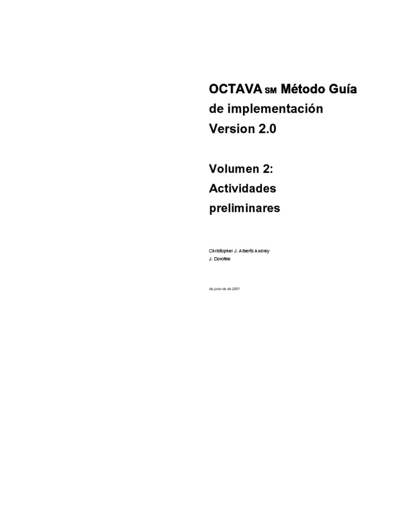 METODO OCTAVE - En.es PDF | PDF | Software | Evaluación