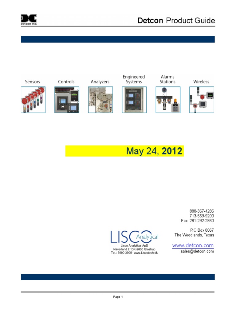 DETCON Product Guide | PDF | Chlorine | Combustion