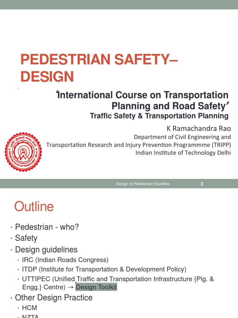 Pedestrian Safety - Modelling1 PDF | PDF | Pedestrian | Sidewalk