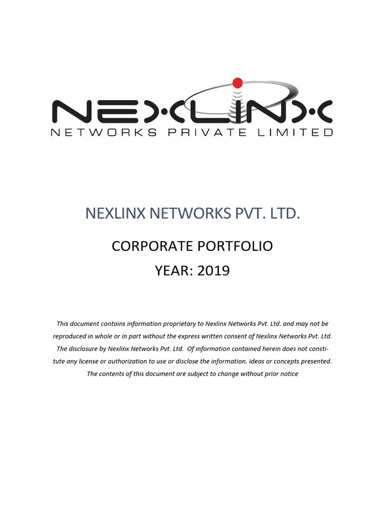Nexlinx Corporate Profile-2019 | PDF | Internet Access | Internet ...