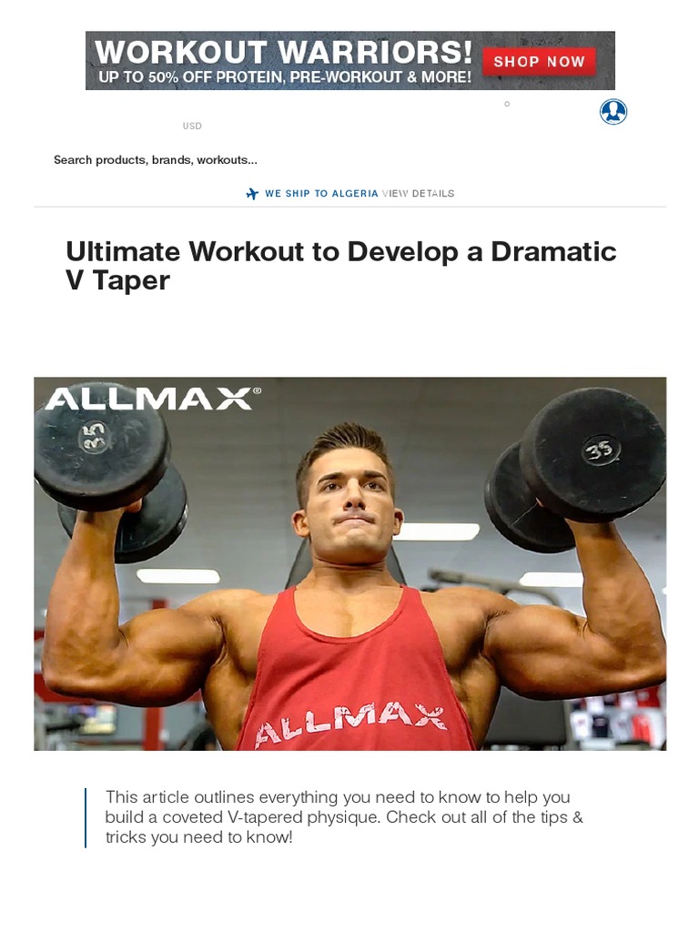 How To Develop A Dramatic V Taper - Tips, Tricks, and Results | PDF ...