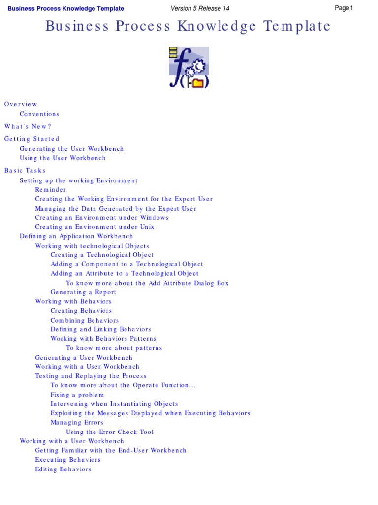 Business Process Knowledge Template | PDF | Icon (Computing ...
