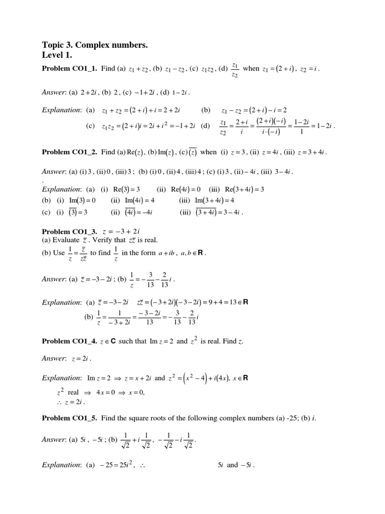 Complex Numbers 1 | PDF | Trigonometric Functions | Complex Number