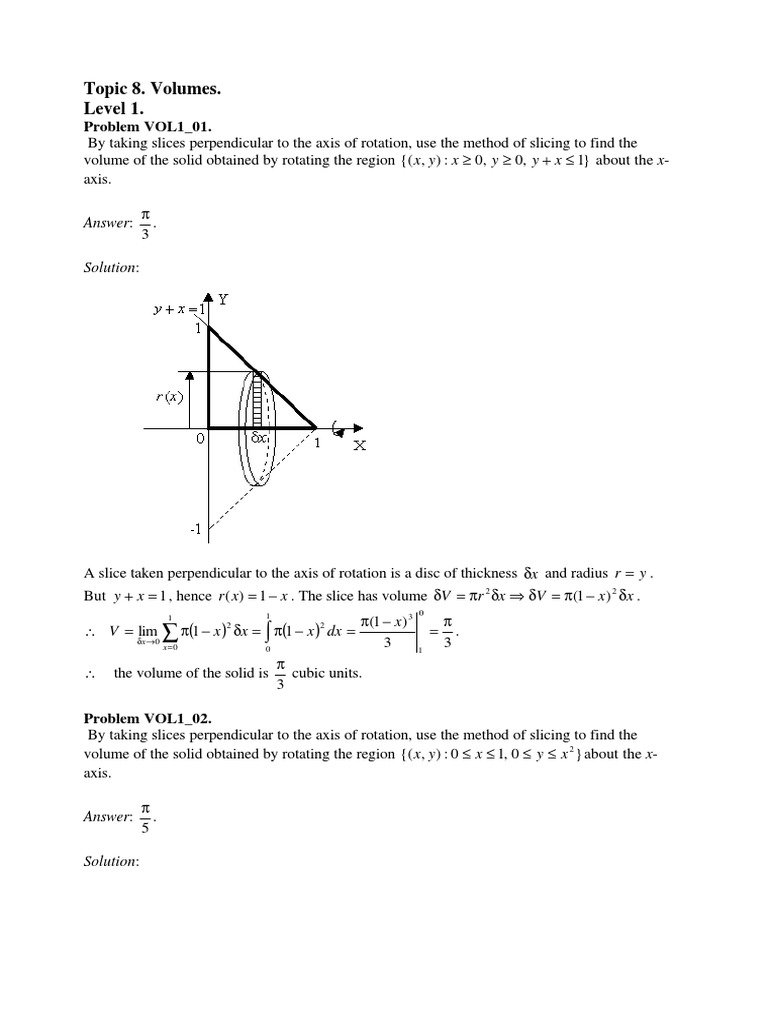 Volume Level 1 | PDF | Volume | Rotation