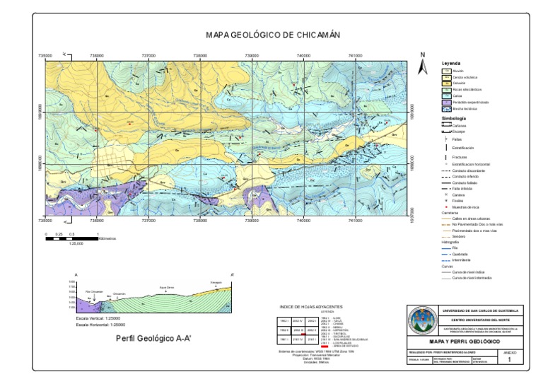 Mapa Geológico de Chicamán, Quiché | PDF | Geología | Ciencias de la Tierra
