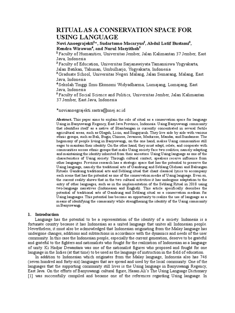 EES IOP ICEGE 2019 Novi Anoegrajekti | PDF | Morphology (Linguistics ...