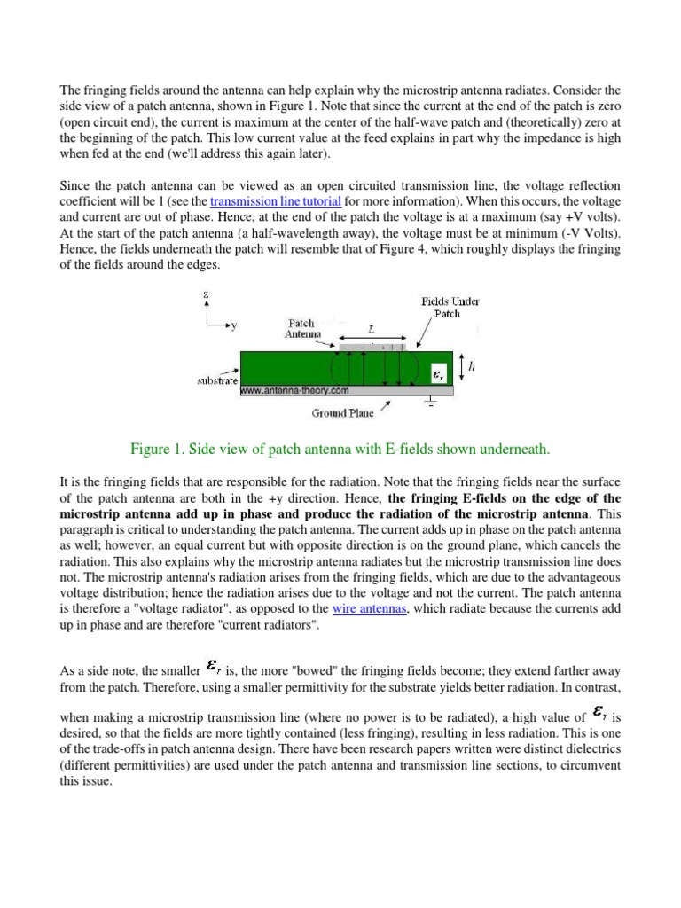 Understanding The Fringing Fields | PDF | Antenna (Radio ...