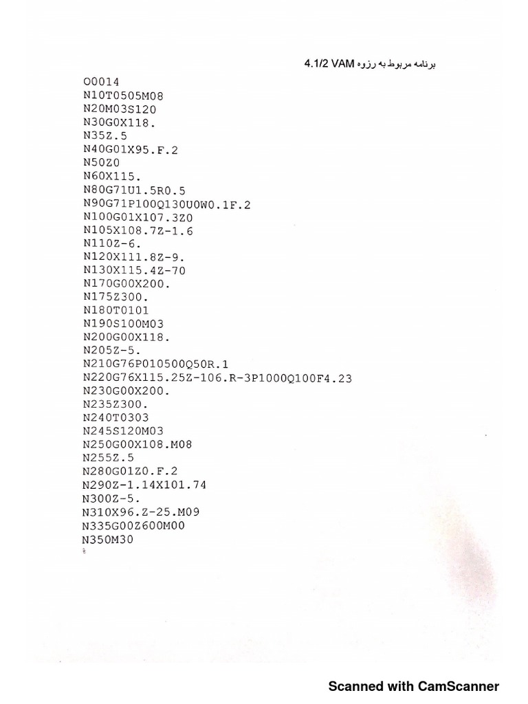 New Vam G-Code | PDF