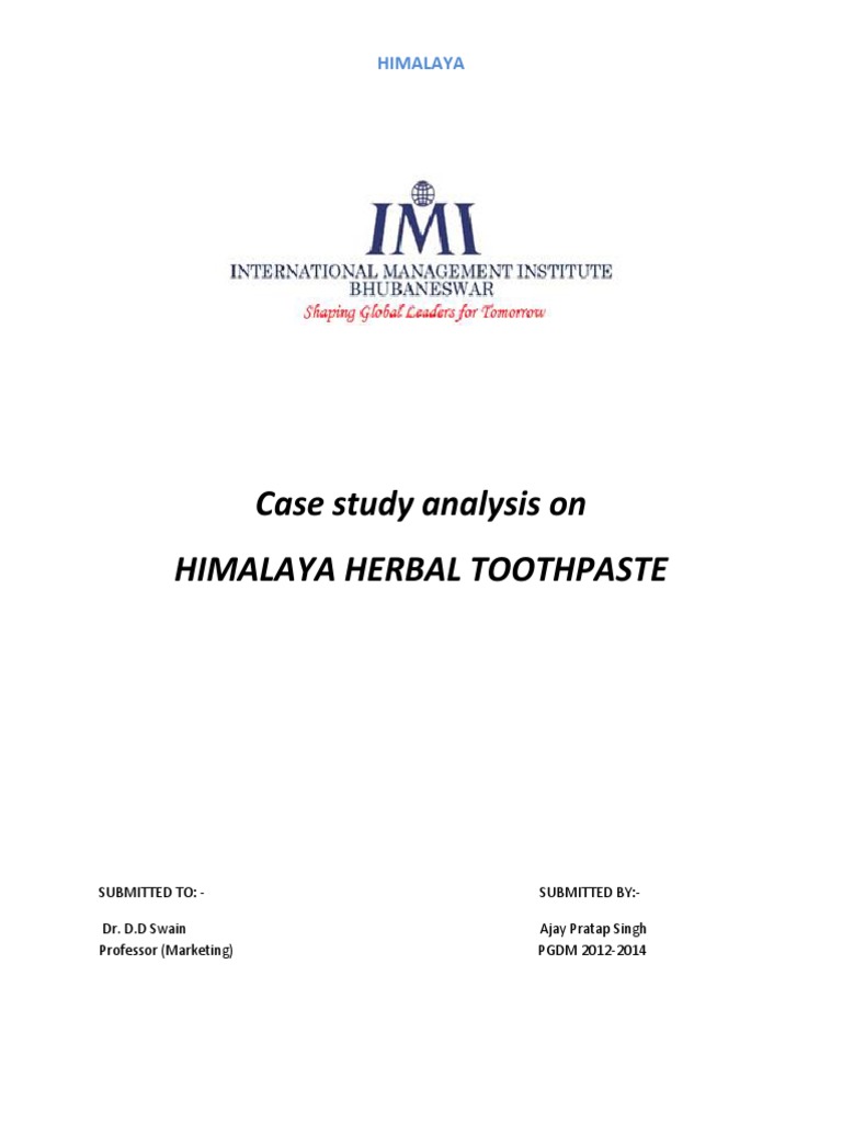 Case Study Analysis On Himalaya Herbal Toothpaste | PDF | Brand ...
