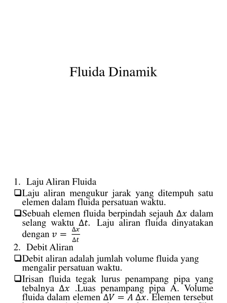 Laju dan Debit Aliran Fluida | PDF