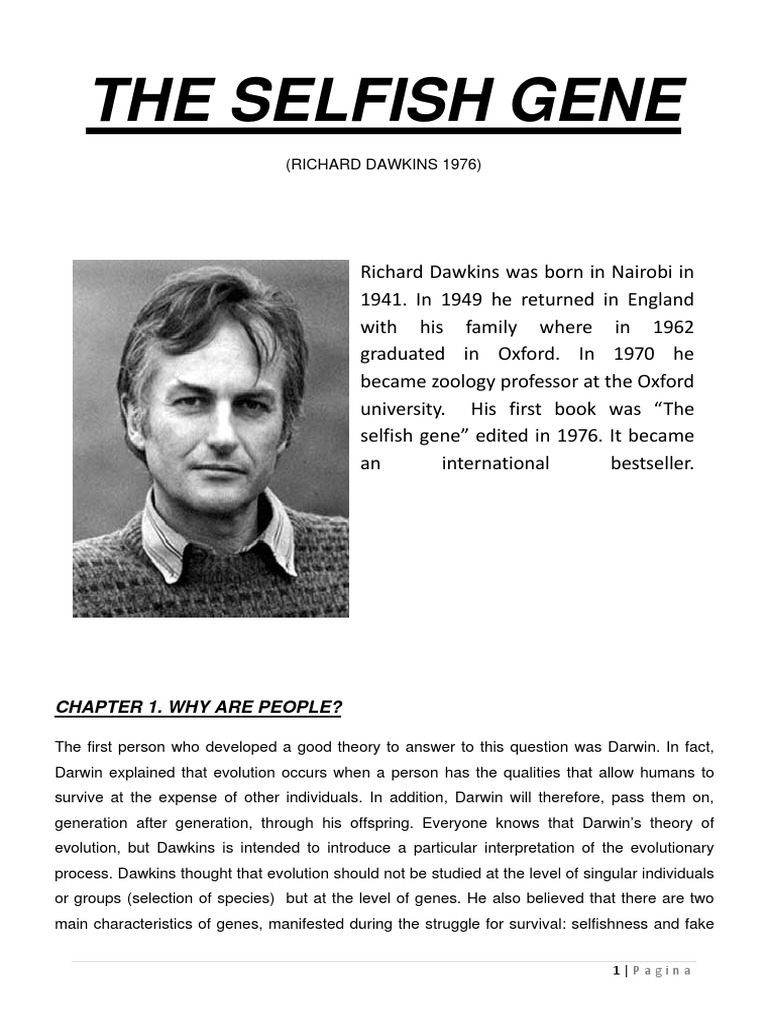 The Selfish Gene: Key Concepts Explained | PDF