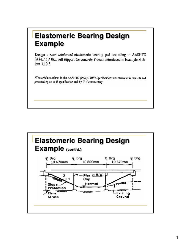 Elastomeric Bearing Design Example: (Cont'd.) | PDF | Solid Mechanics ...