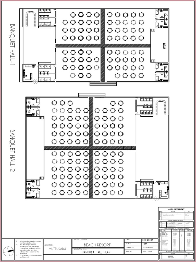 Banquet Hall Plan | PDF | Buildings And Structures | Tourist Attractions