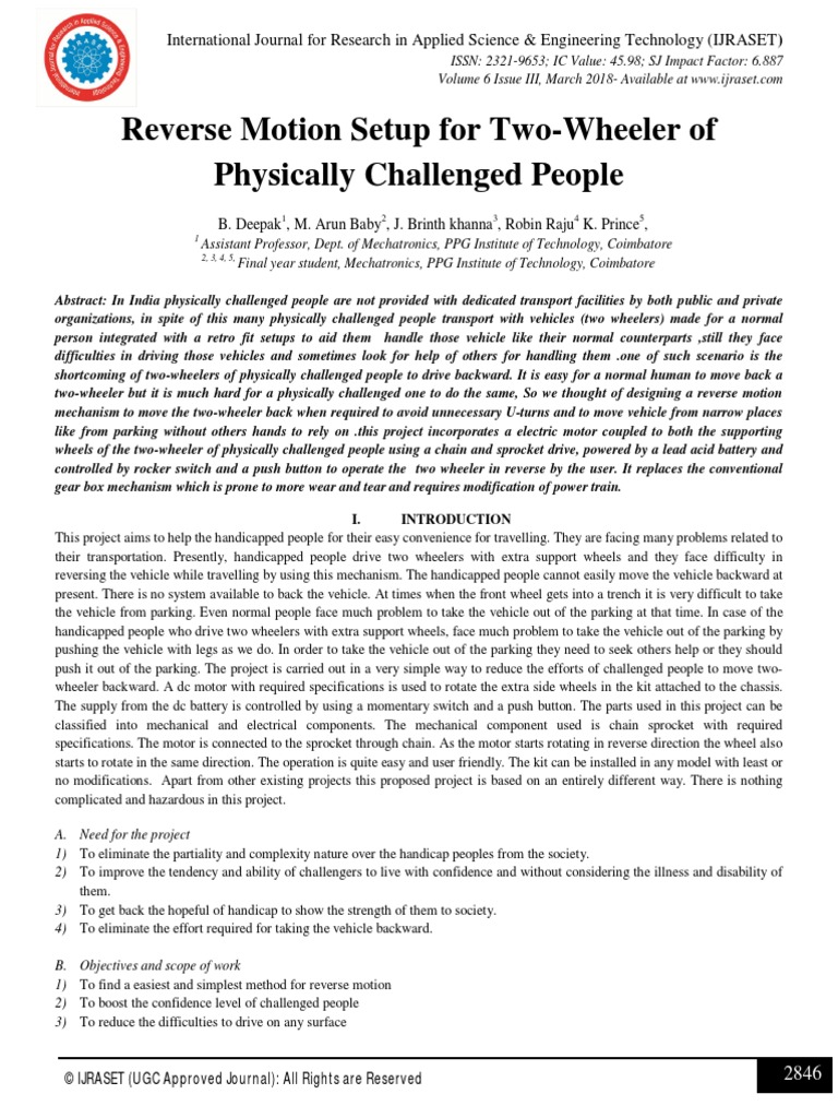 Reverse Gear Mechanism For Handicapped Person | PDF | Transmission ...