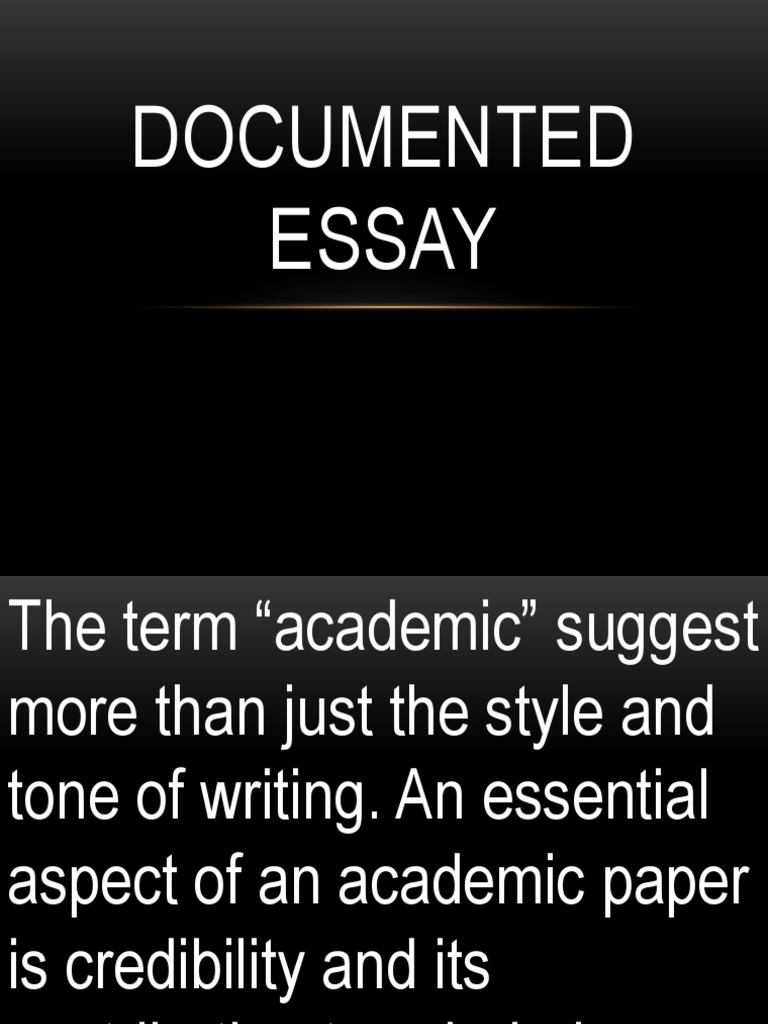 Documented Essay | PDF | Essays | Plagiarism