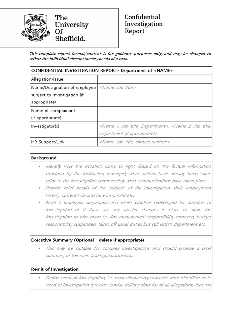 Confidential Investigation | PDF | Burden Of Proof (Law) | Evidence