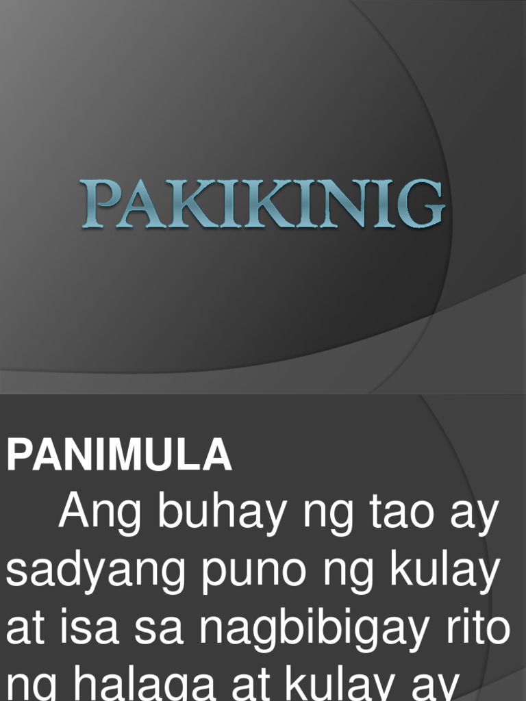 PAKIKINIG | PDF