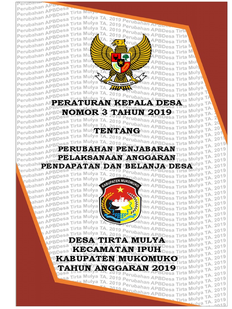Cover Apbdesa 2019 | PDF