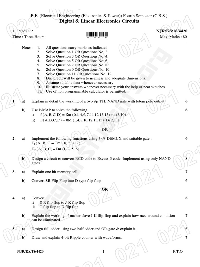 Digital - Linear Electronics Circuits PDF | PDF | Electrical ...