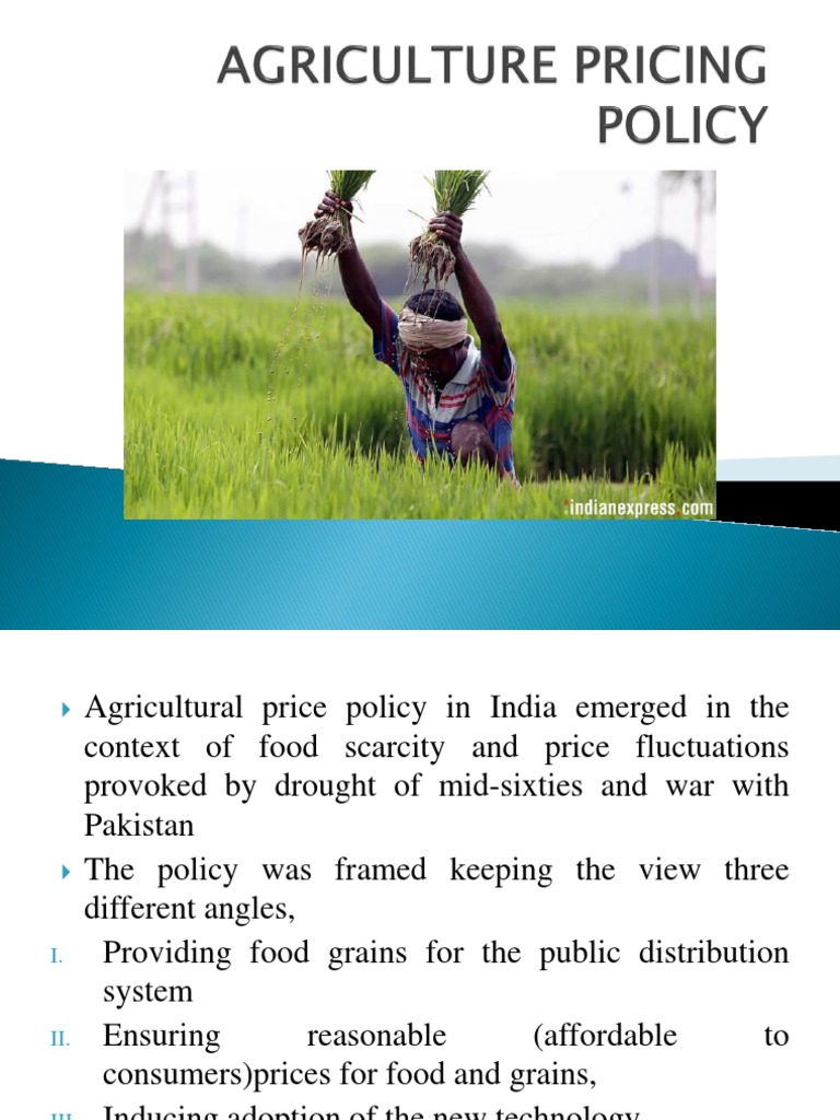 Agricultural Price Policy in India | PDF | Farmer | Agriculture